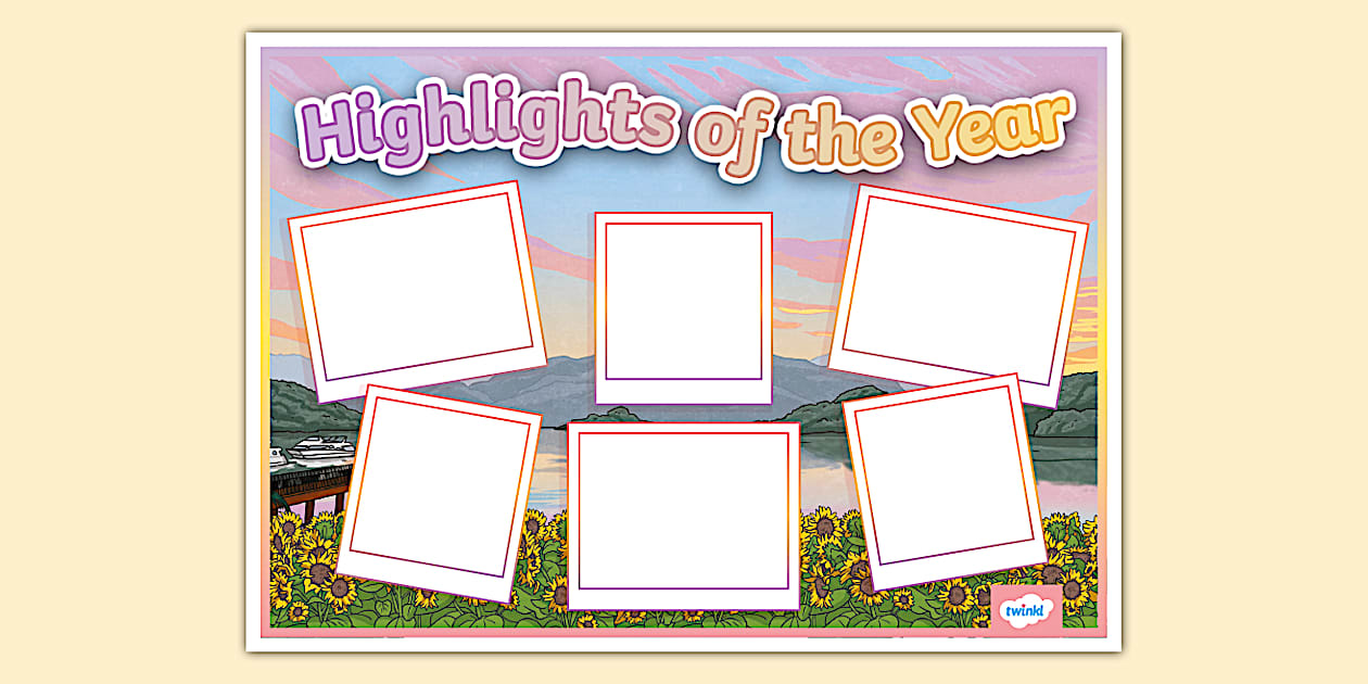 Highlights of the Year Display Poster (teacher made)