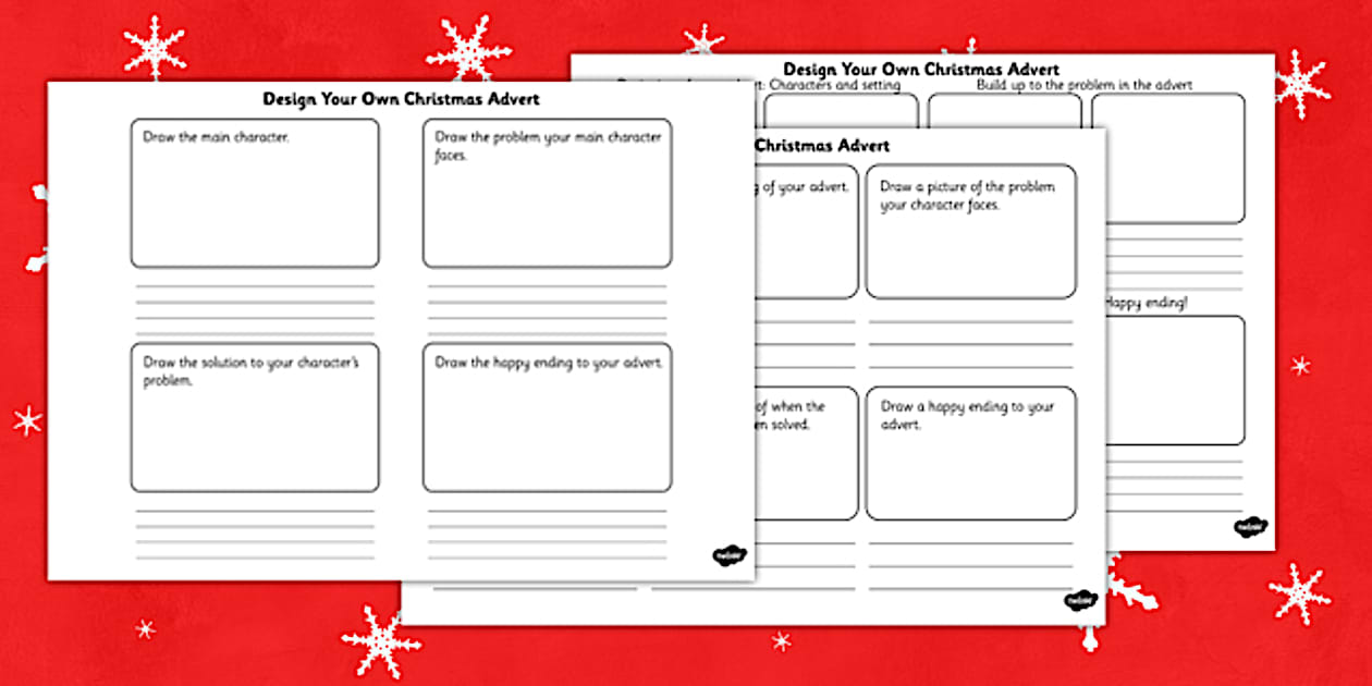Design Your Own Christmas Advert (teacher made) - Twinkl