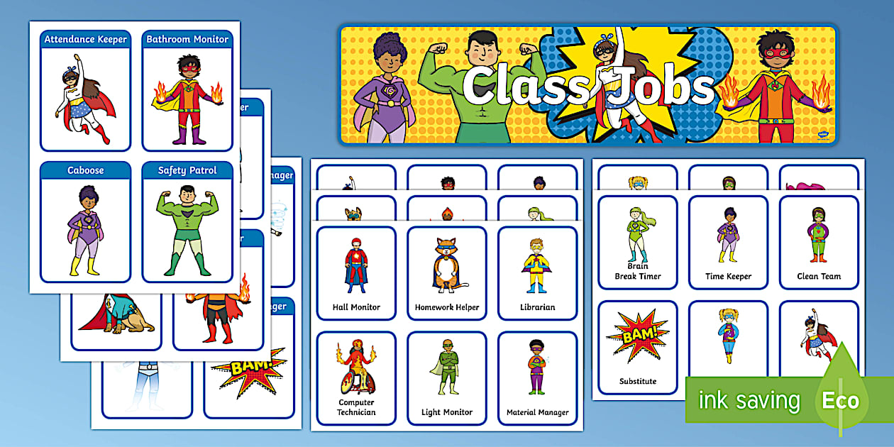 Superhero Classroom Jobs Pack (teacher made) - Twinkl
