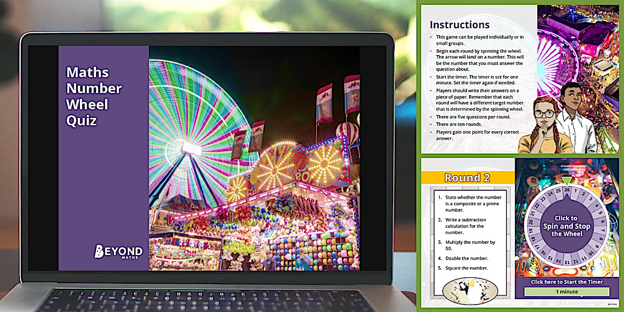 Maths Number Wheel Quiz (teacher made) - Twinkl