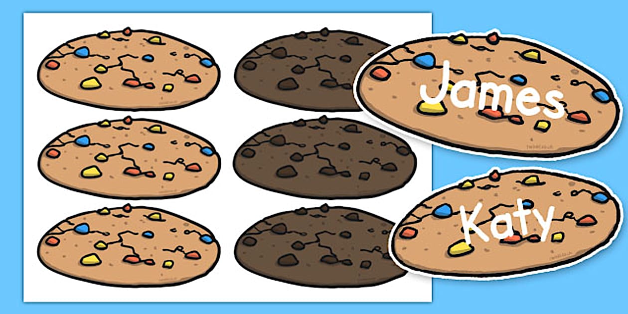 Editable Cookie Labels Template - Name Labels (teacher made)