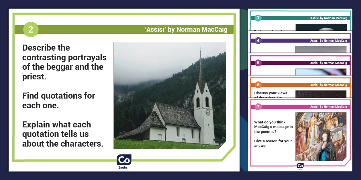 Norman MacCaig Blether Stations: 'Assisi' (teacher made)