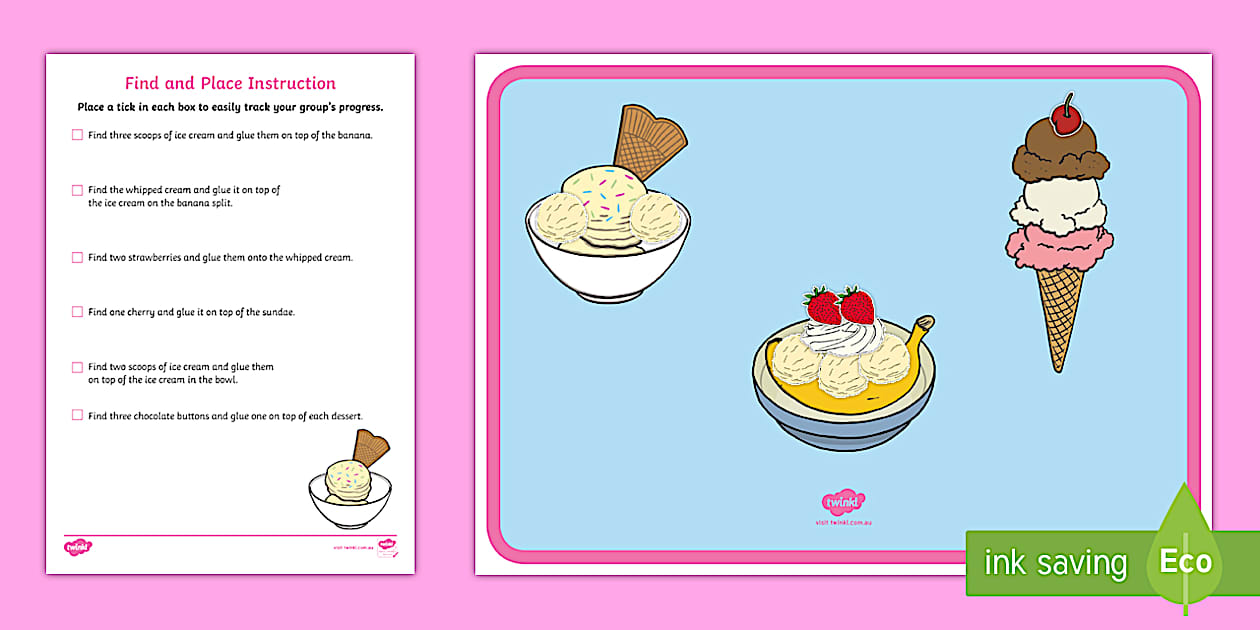 Build an Ice Cream - Can You Find...? Activity - Twinkl
