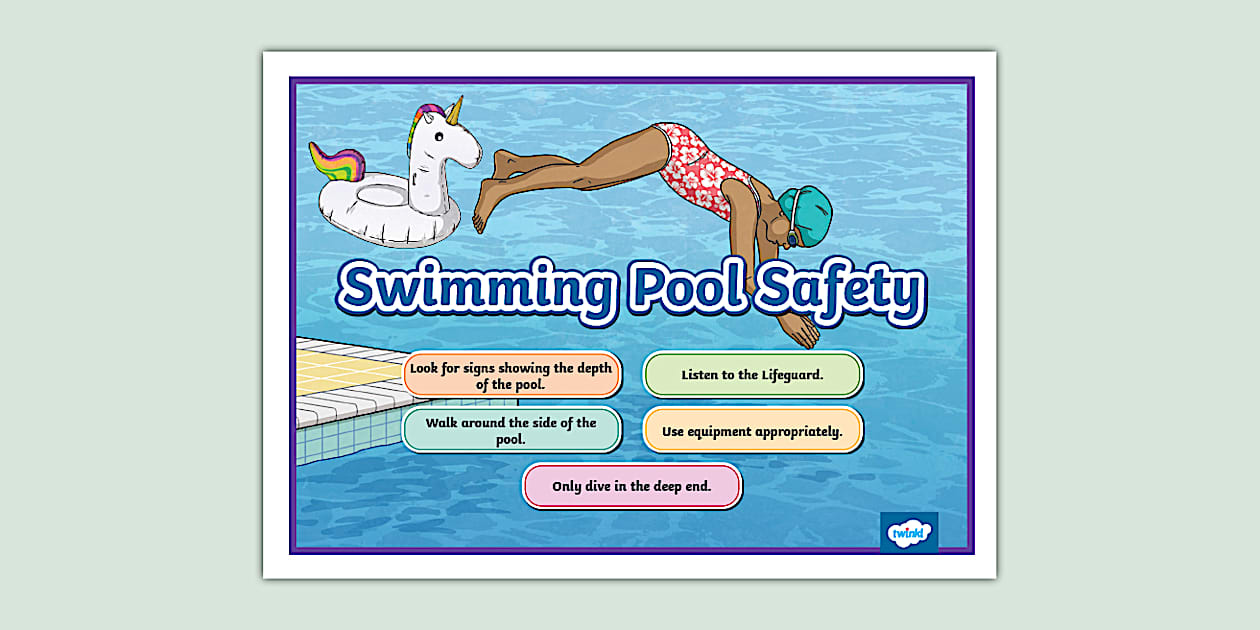 Swimming Pool Safety Display Poster (teacher made) - Twinkl