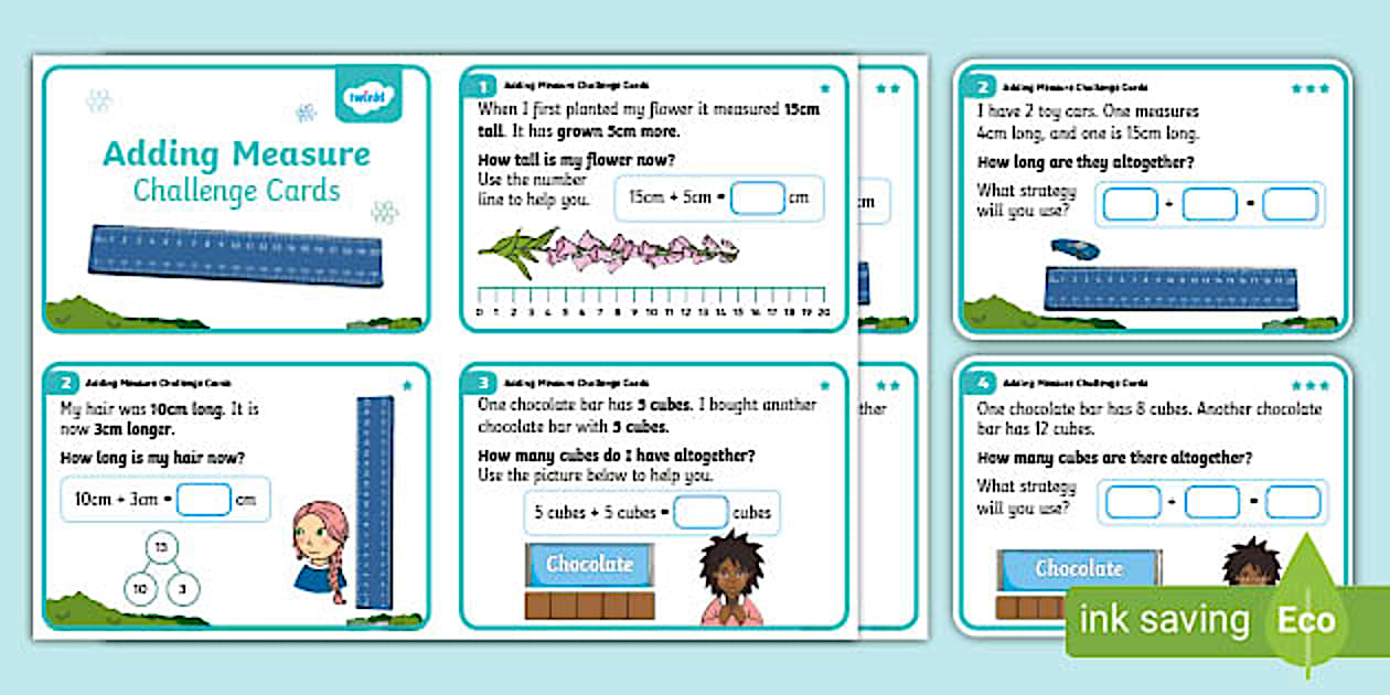 👉 Adding Measures Challenge Cards (Teacher-Made) - Twinkl