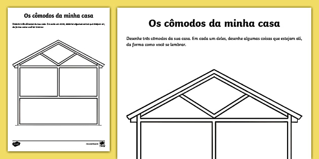 Os Cômodos Da Minha Casa Folha De Atividade Twinkl