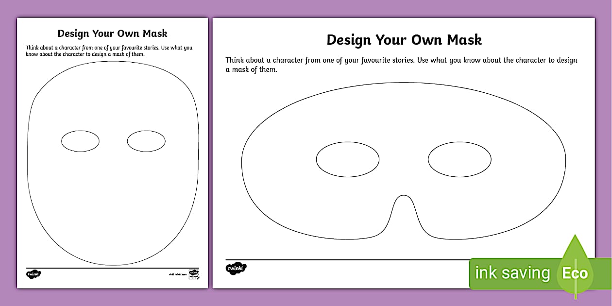 Design a Character Mask Activity Sheet | Twinkl - Twinkl