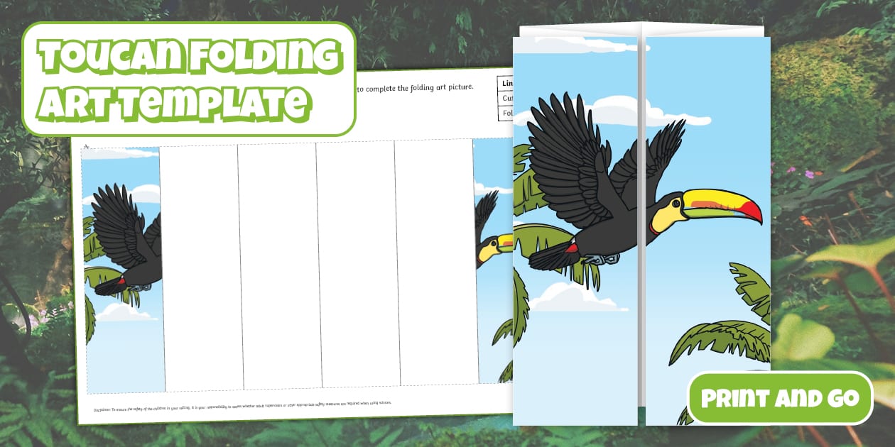 * NEW * Toucan Folding Art Template