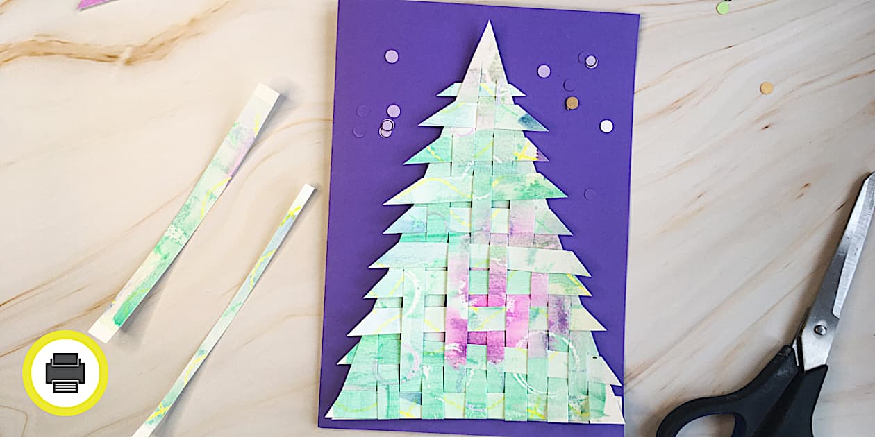 Weaving Christmas Tree Card Craft Instructions - Weaving - Christmas
