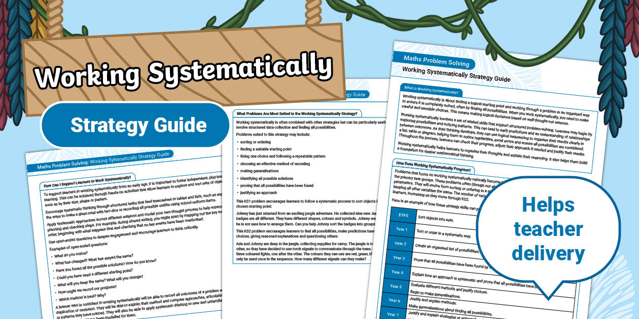 👉 Maths Problem Solving: Working Systematically Strategy Guide