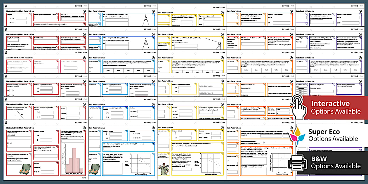 KS3 Maths Activity Mats | Beyond Secondary (teacher made)