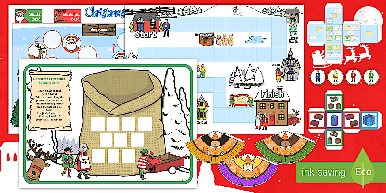 KS1 Christmas Games Maths Activity Pack - Maths Resources