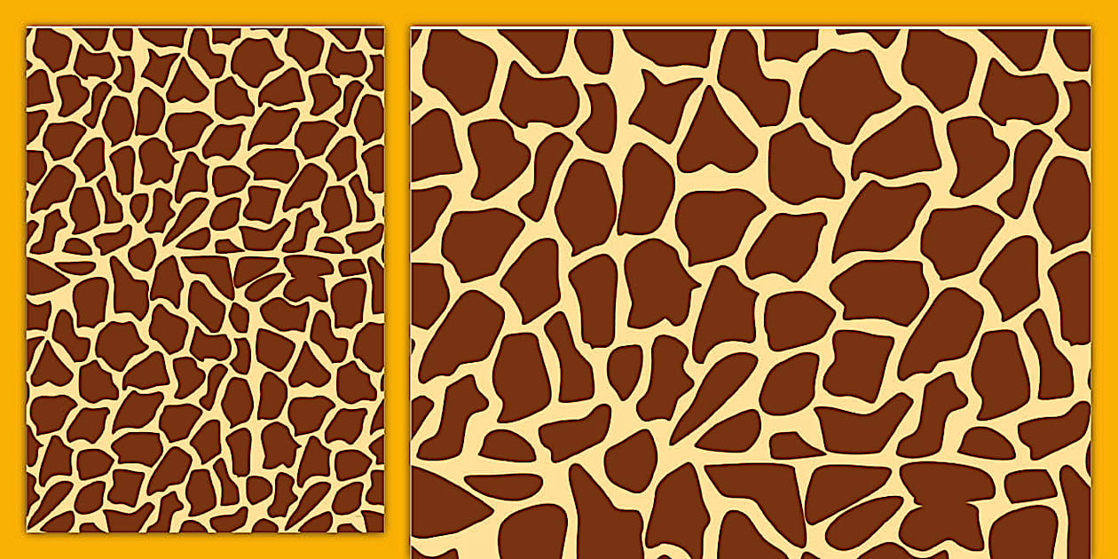 Giraffe Paper Pattern A4 Sheet (teacher made) - Twinkl