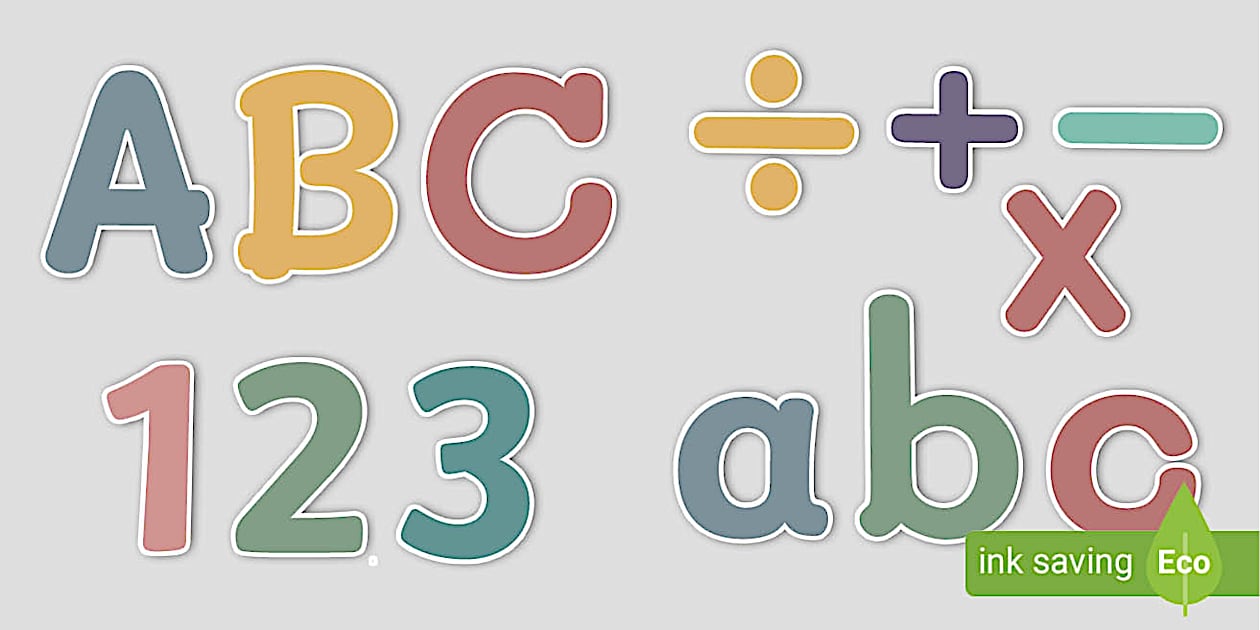 Muted Rainbow Display Lettering | Twinkl (teacher made)