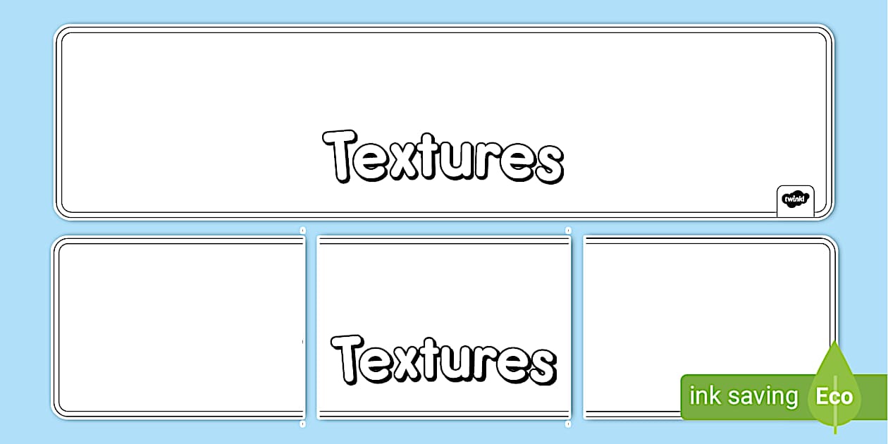 Textures Collaborative Collage Display Banner (teacher made)