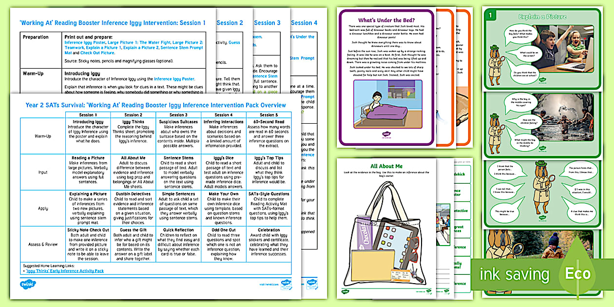 Year 2 Reading Catch-Up Intervention Pack: Inference Iggy