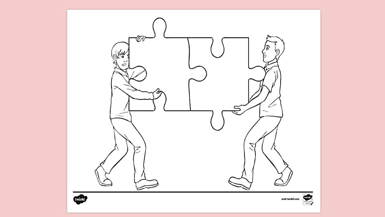 Teamwork Colouring Sheet | Colouring Sheets (teacher made)