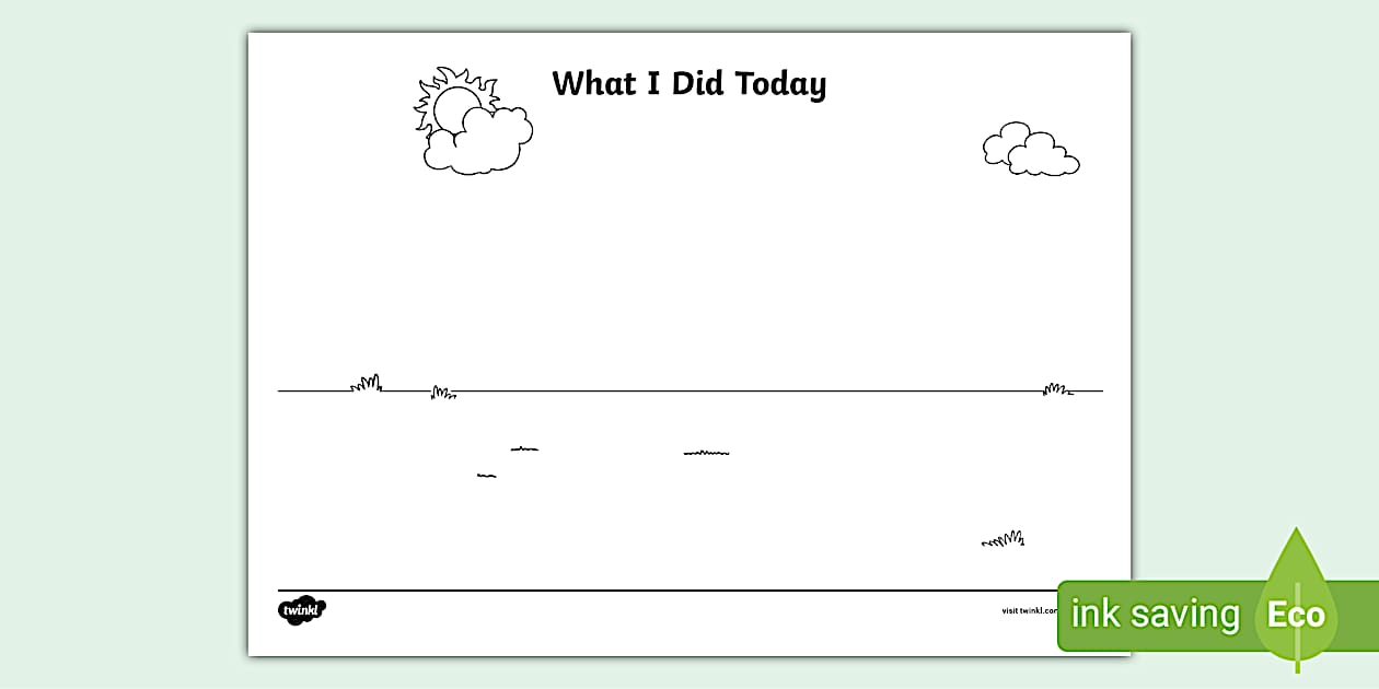 What I Did Today Doodle Sheet (teacher made) - Twinkl