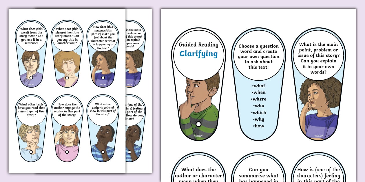 Guided Reading Fan - Clarifying (teacher made) - Twinkl