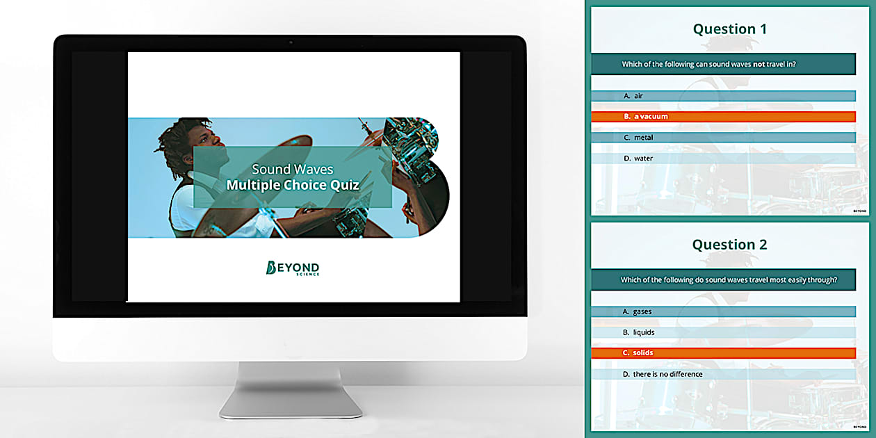 Sound Waves PowerPoint Quiz KS3 Physics Beyond - Twinkl