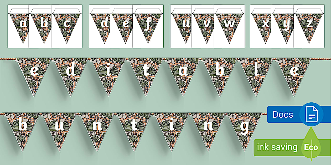 Indigenous Australian Editable Bunting - Twinkl