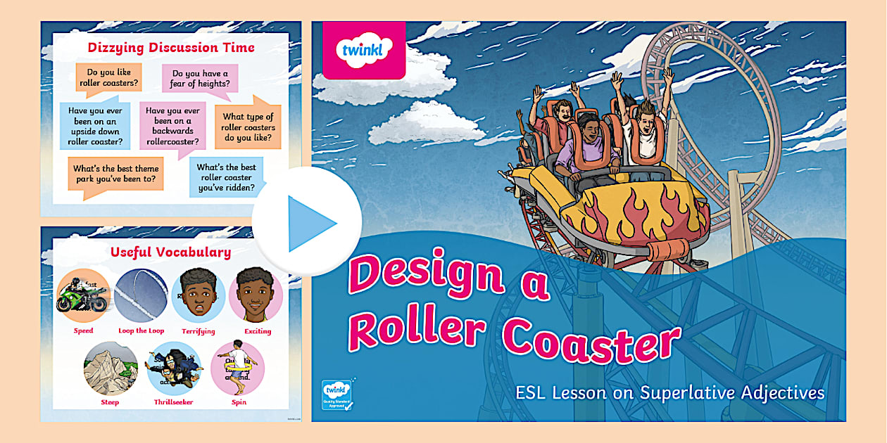 ESL Design a Roller Coaster Lesson [Kids, A2-B1] - Twinkl
