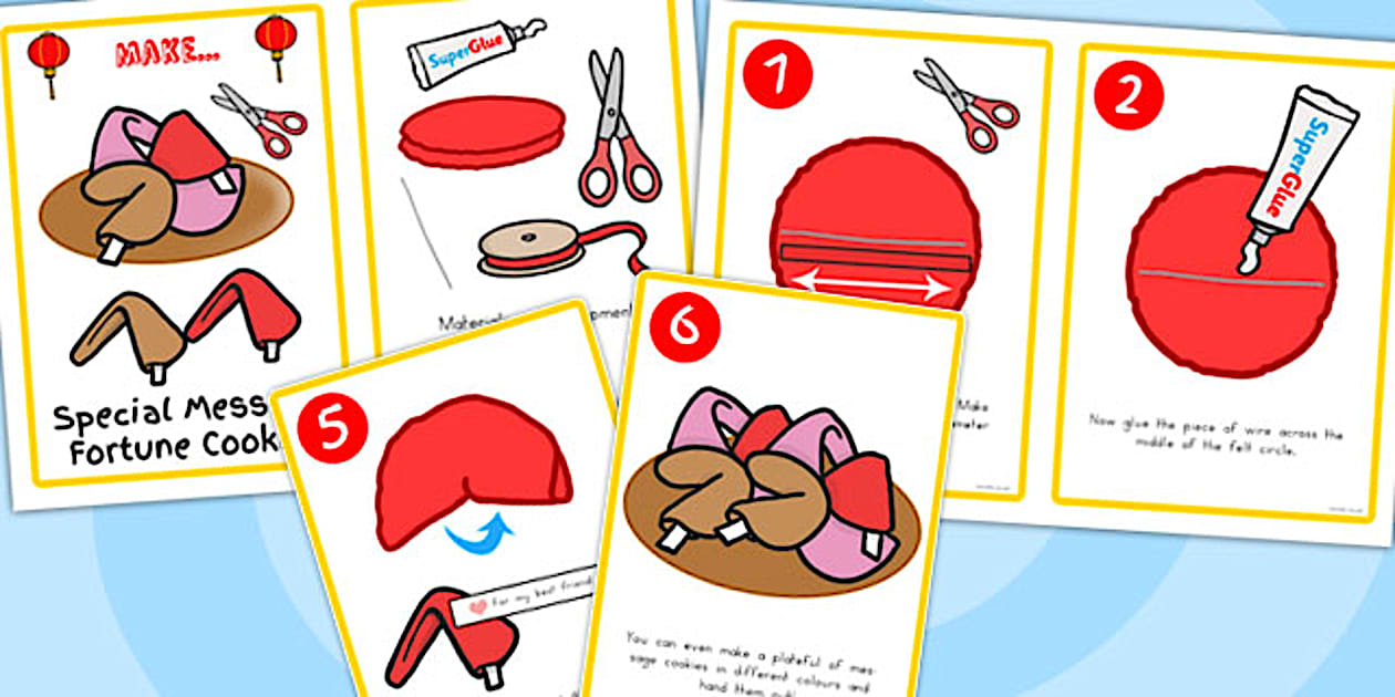 Chinese New Year Felt Fortune Cookies Activity Instructions
