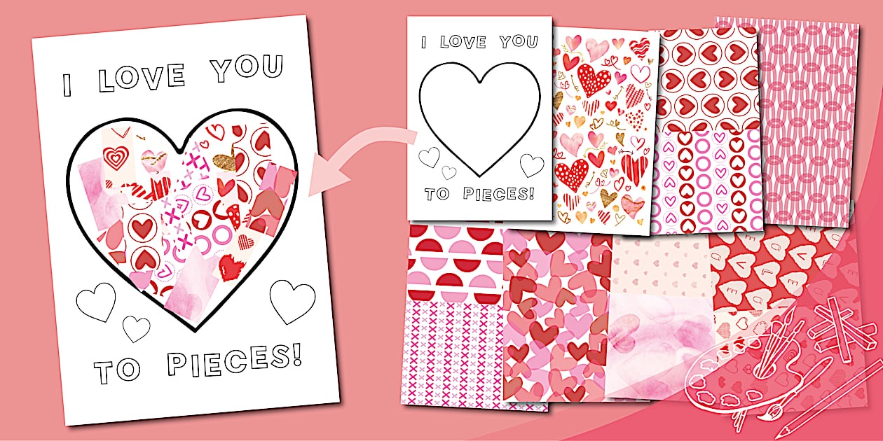 Heart Collage Activity Pack - Twinkl Ireland - Twinkl