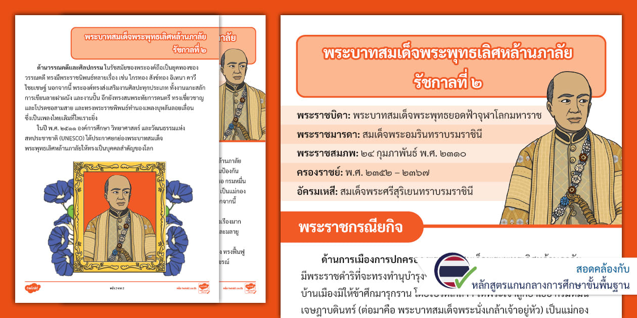 พระราชประวัติของพระบาทสมเด็จพระพุทธเลิศหล้านภาลัย ร.2
