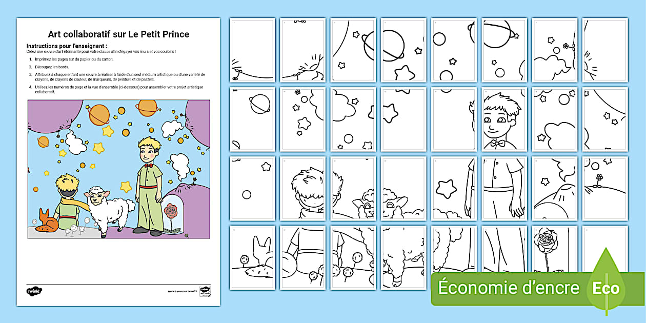 Art collaboratif sur Le Petit Prince (teacher made) - Twinkl