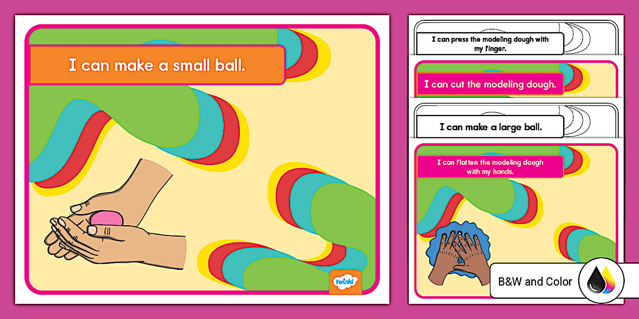 Modeling Dough Fine Motor Skills Activity Mats