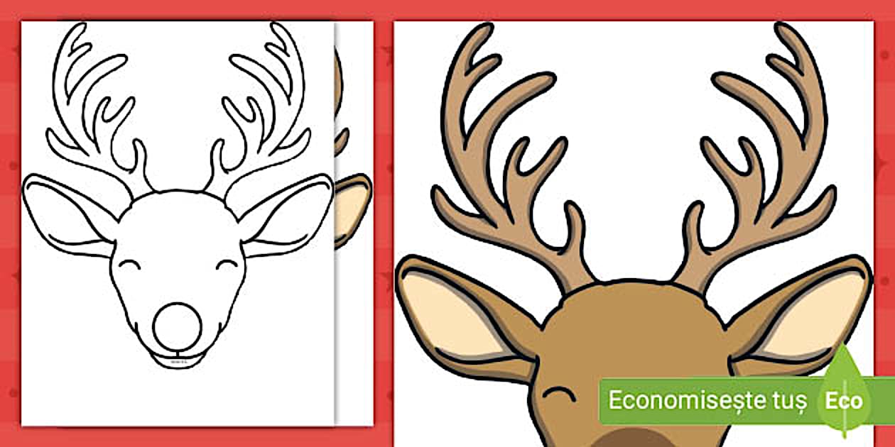 Materiale pentru decupat cu Rudolf (teacher made) - Twinkl