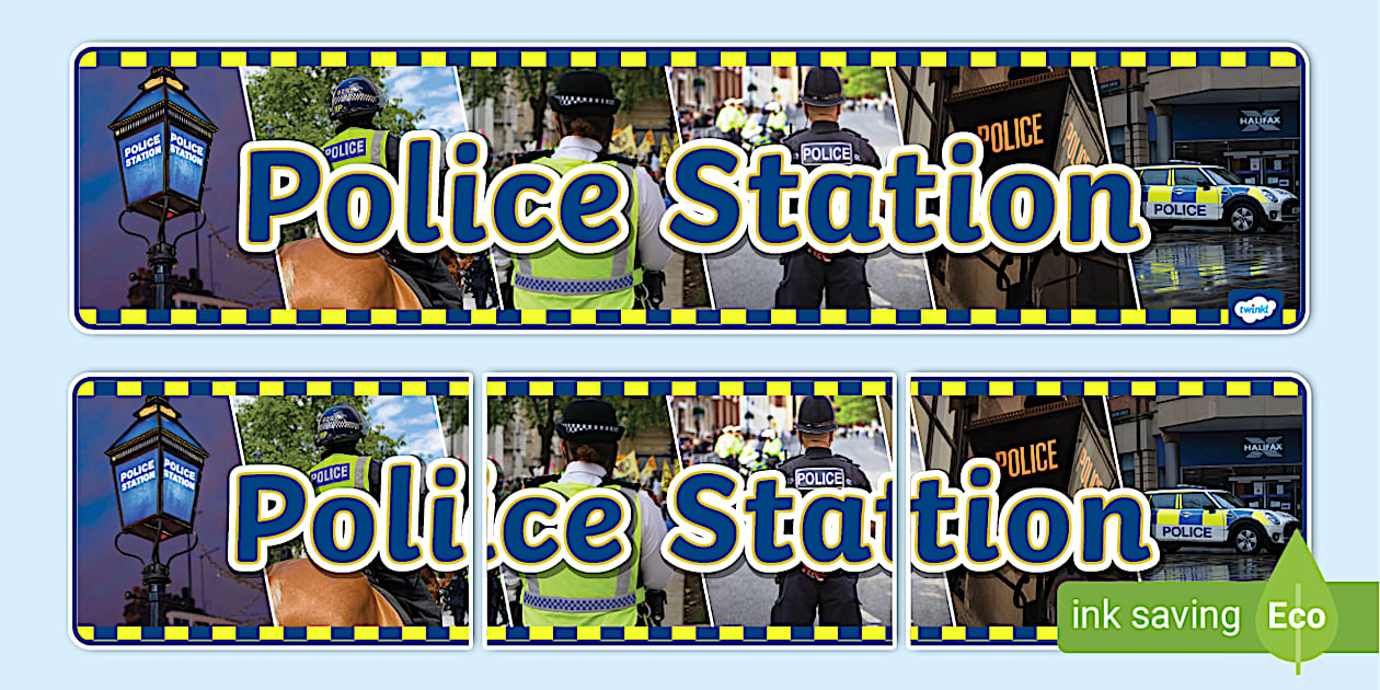 Police Station Photo Display Banner (teacher made) - Twinkl