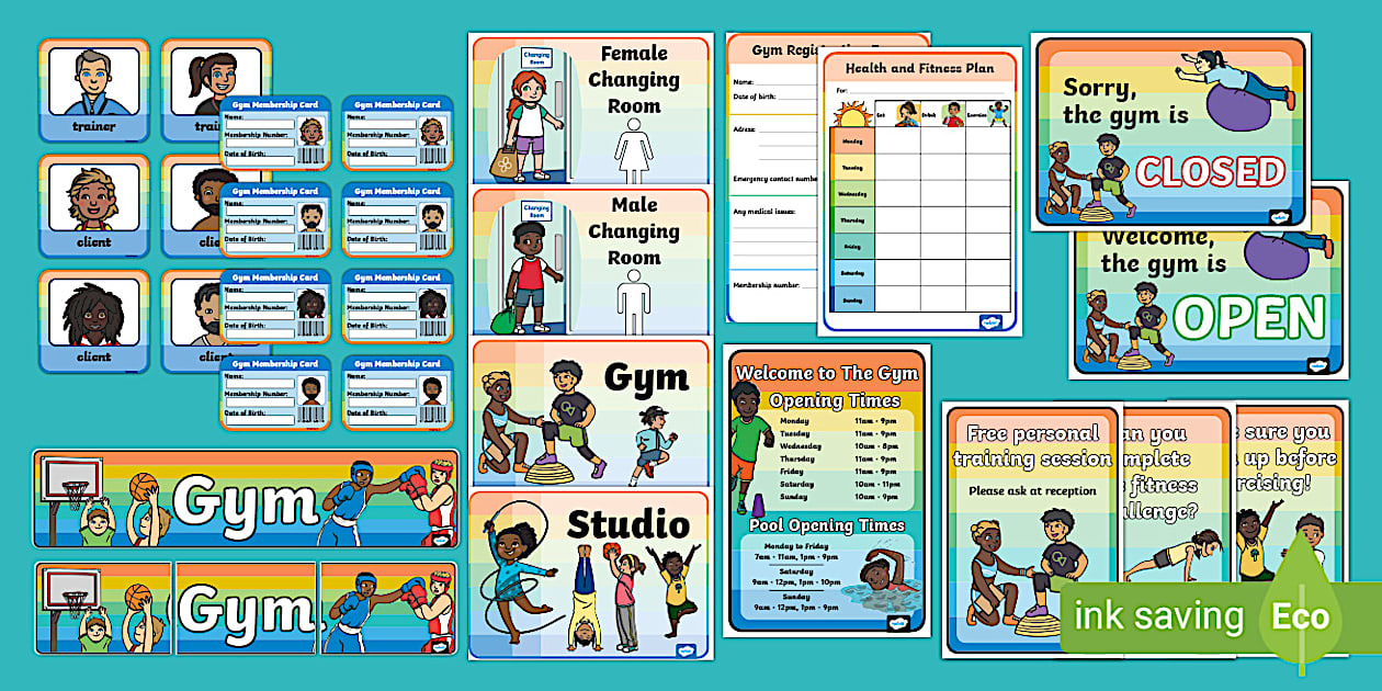 Gym Role Play Pack (teacher made) - Twinkl