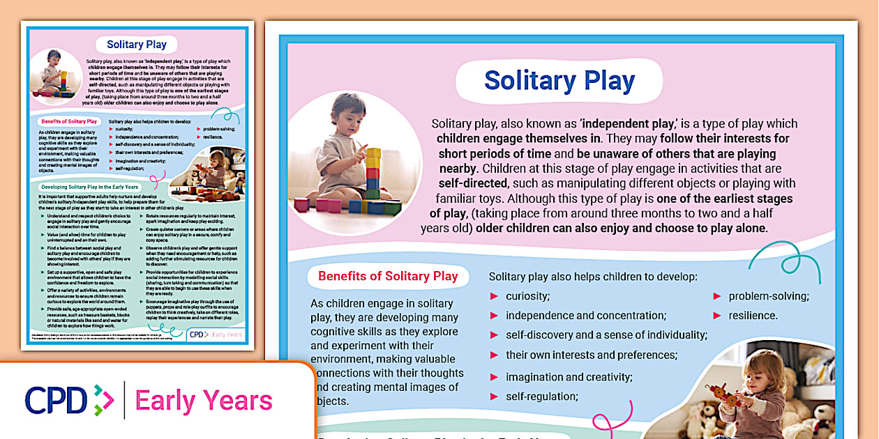 Solitary Play (Poster) | Early Years CPD | Twinkl - Twinkl