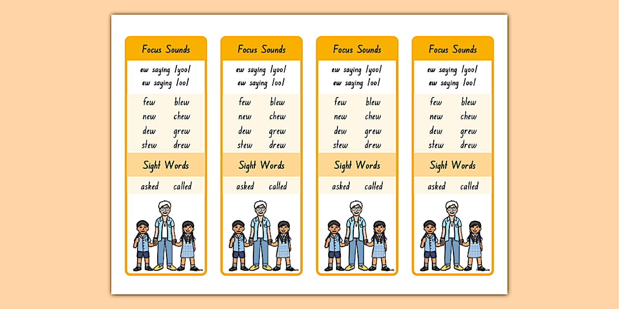 Phonics: Level 5: Week 13: Focus Word Bookmarks - Twinkl