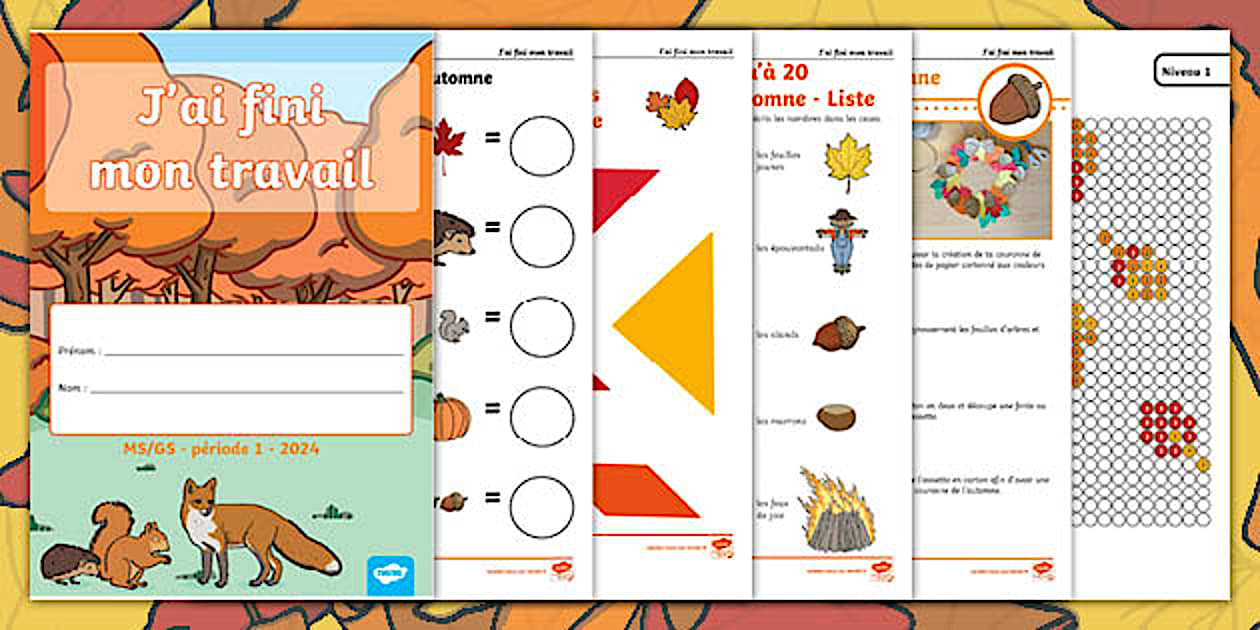 Livret d'activités d'automne pour les GS et MS