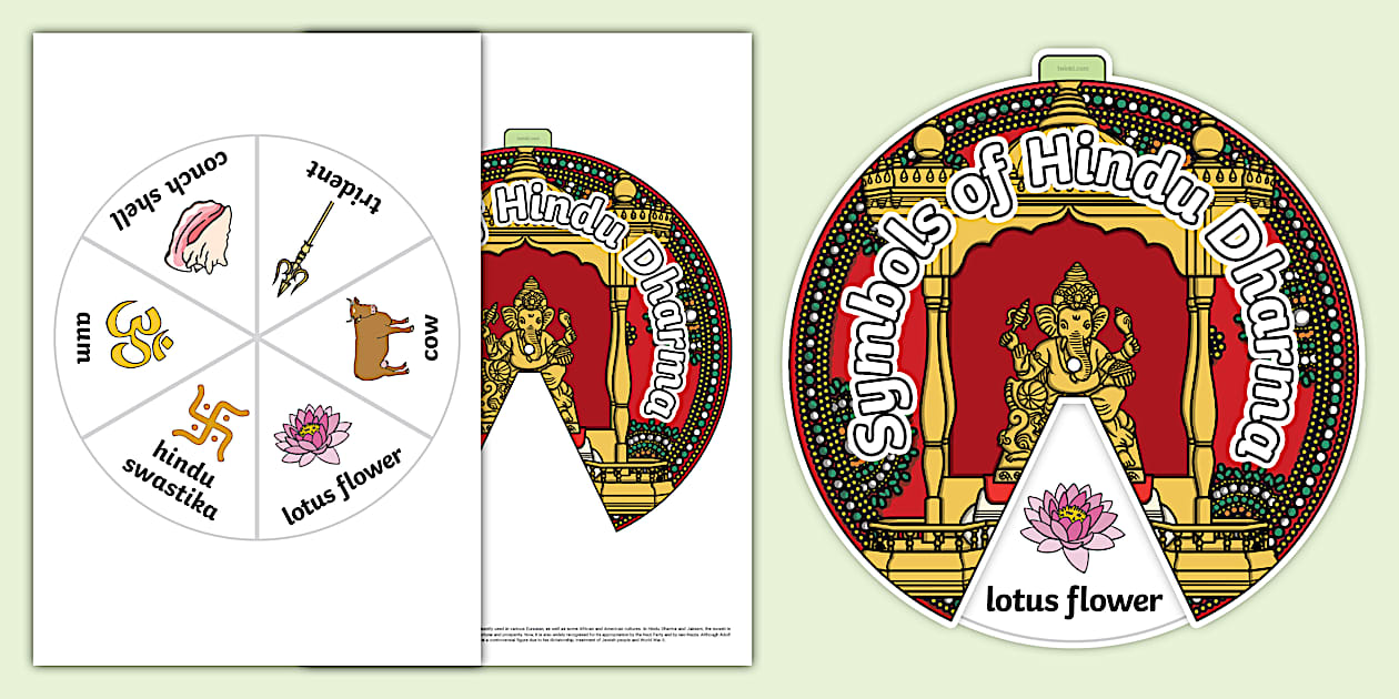 Symbols of Hindu Dharma Spinning Wheel (teacher made)