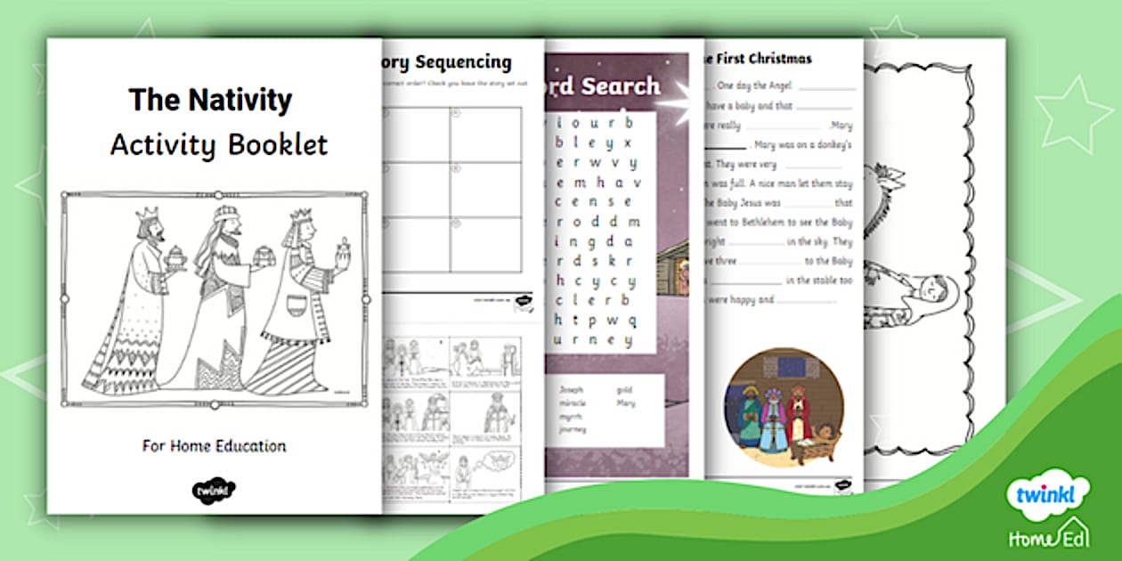 Nativity Booklet for Home Education (teacher made) - Twinkl