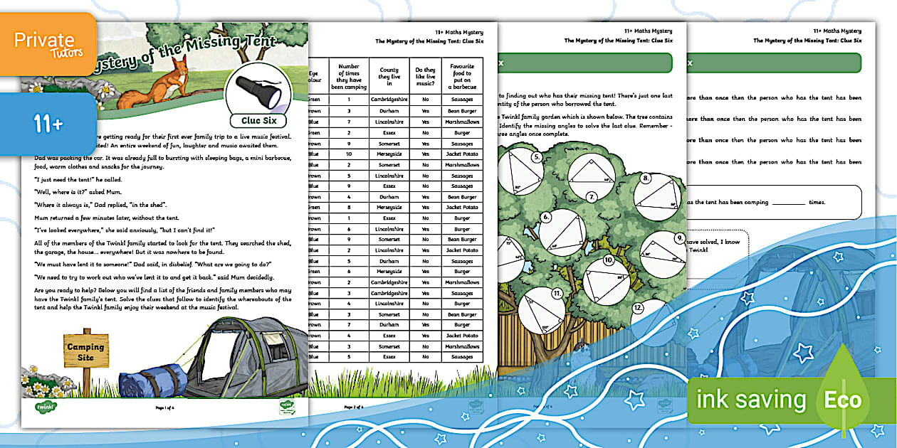 👉 11+ Maths Summer Mystery Challenge Clue Six