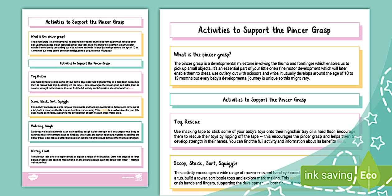 Activities to Support the Pincer Grasp (teacher made)