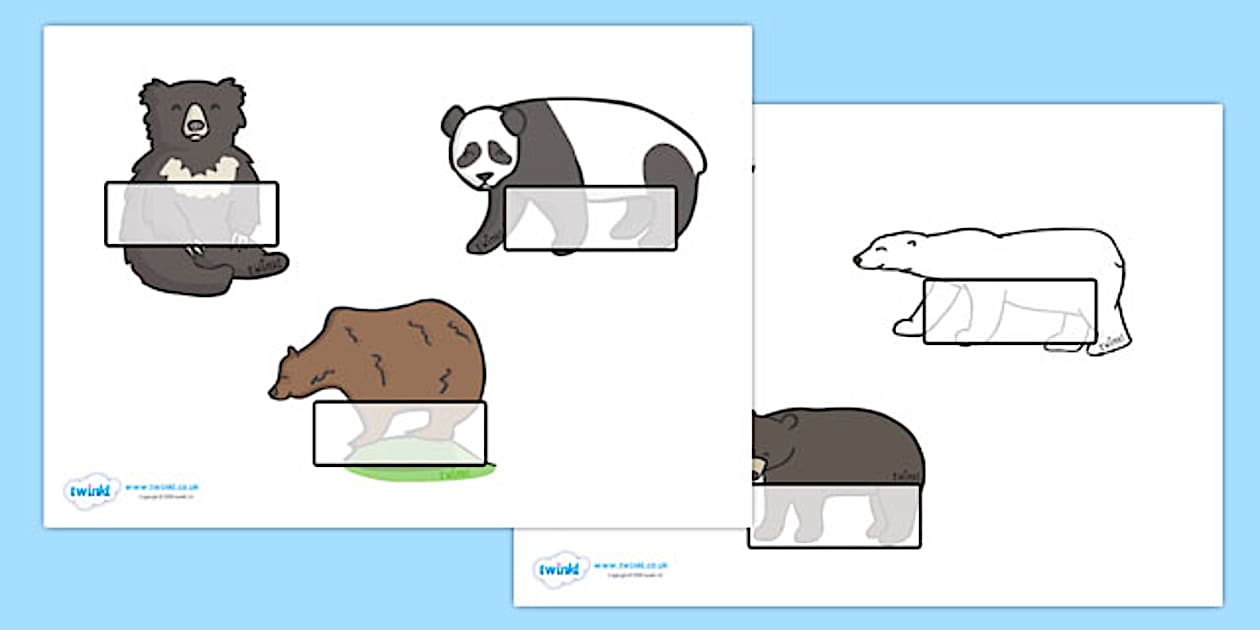 Editable Drawer - Peg - Name Labels (Bears) (teacher made)