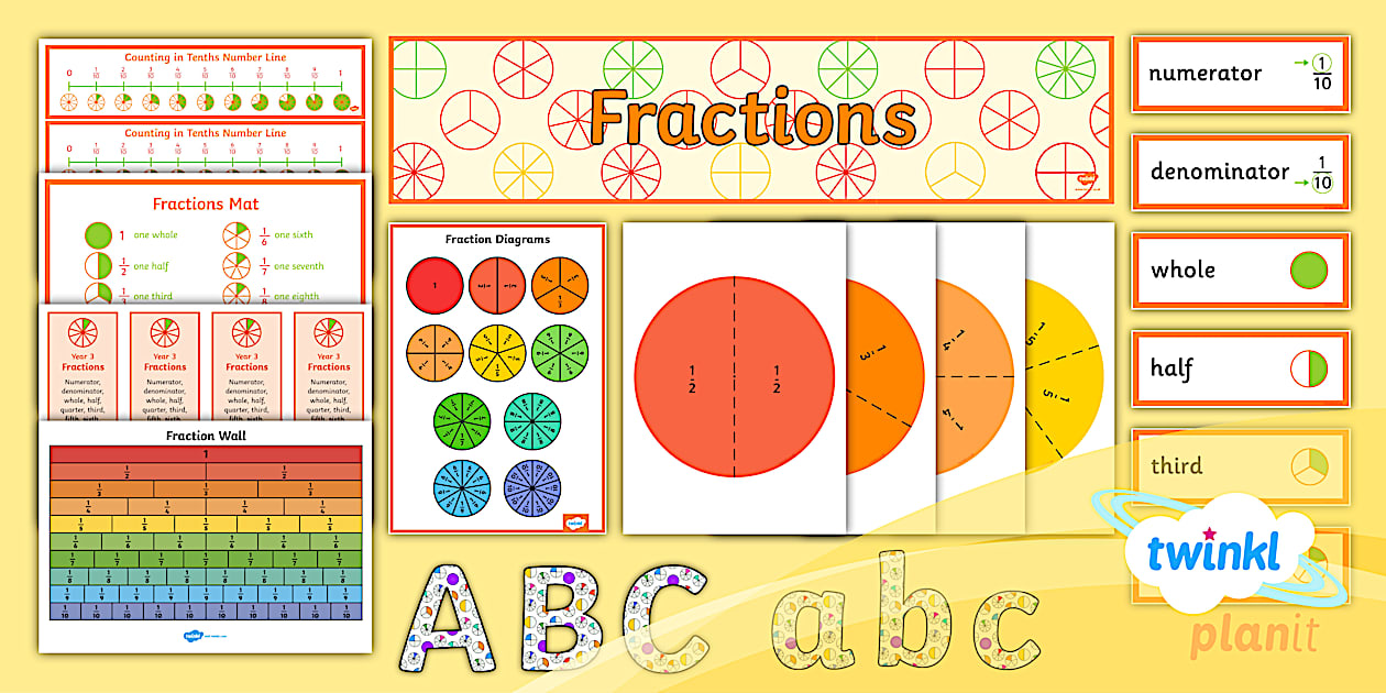 PlanIt Maths Y3 Fractions Display Pack (teacher made)