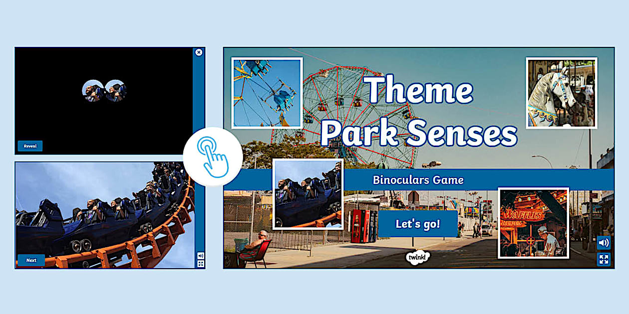 Theme Park Senses Interactive Binoculars Game (Teacher-Made)