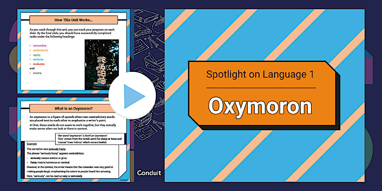 Spotlight on Language 1: Oxymoron (teacher made) - Twinkl