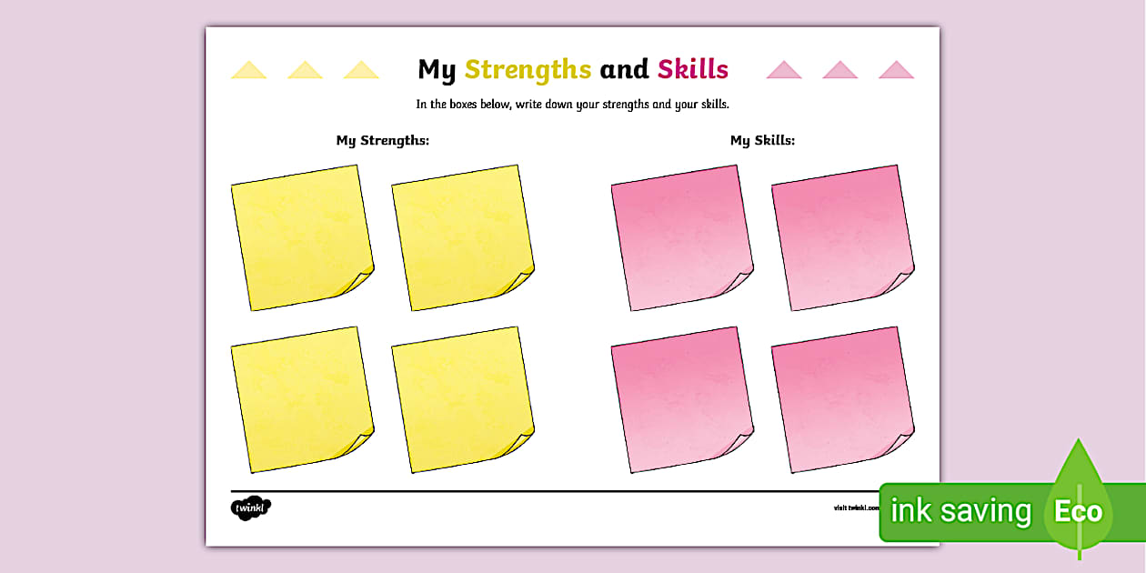 Strengths and Skills KS2 Worksheet