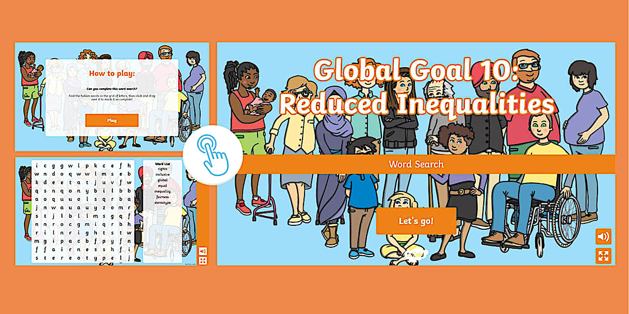 Global Goals Worksheet - Reduced Inequalities Word Search