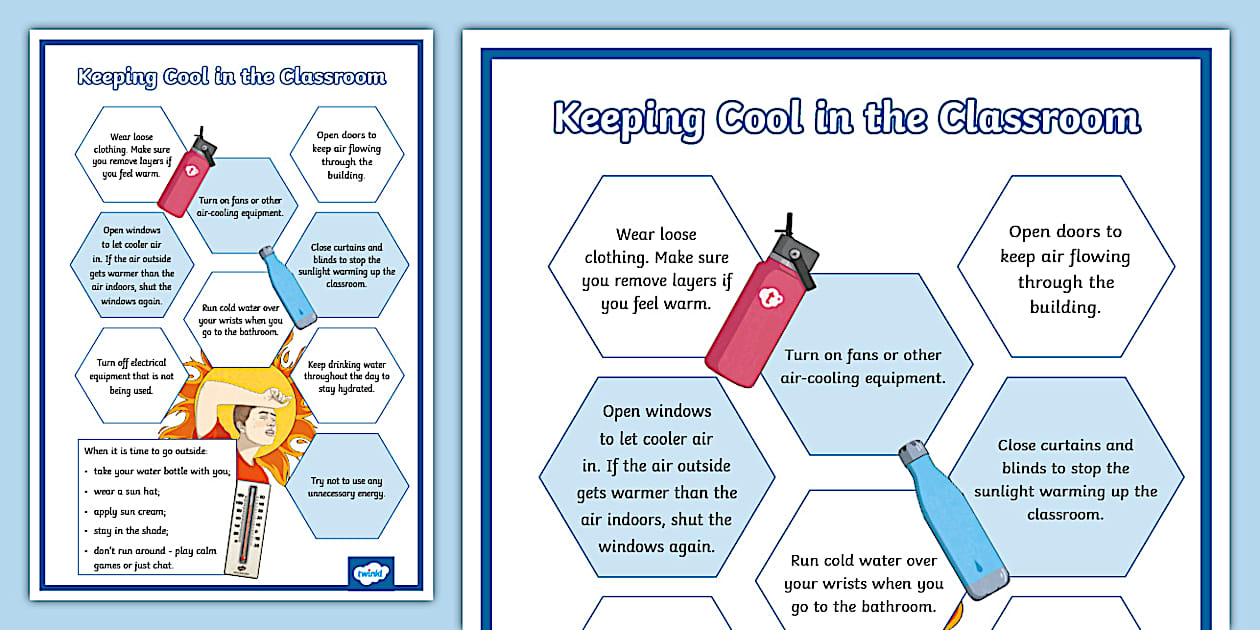 Keeping Cool in the Classroom Poster - Twinkl - KS2 - Twinkl