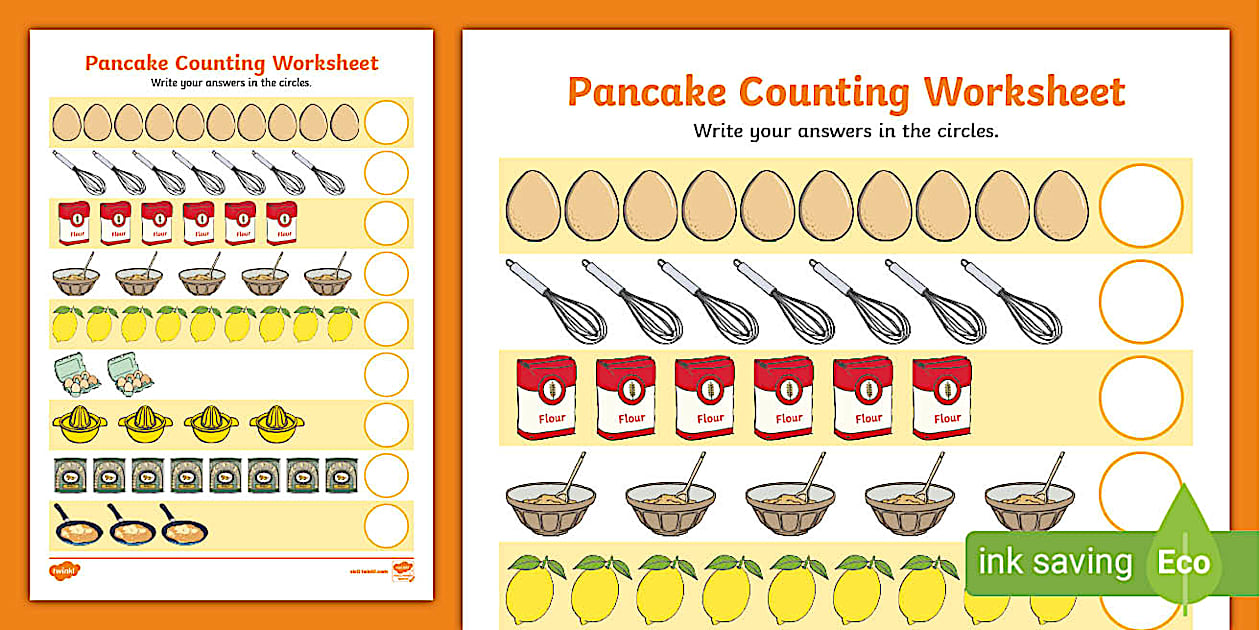 Pancake Counting Sheet (teacher made) - Twinkl