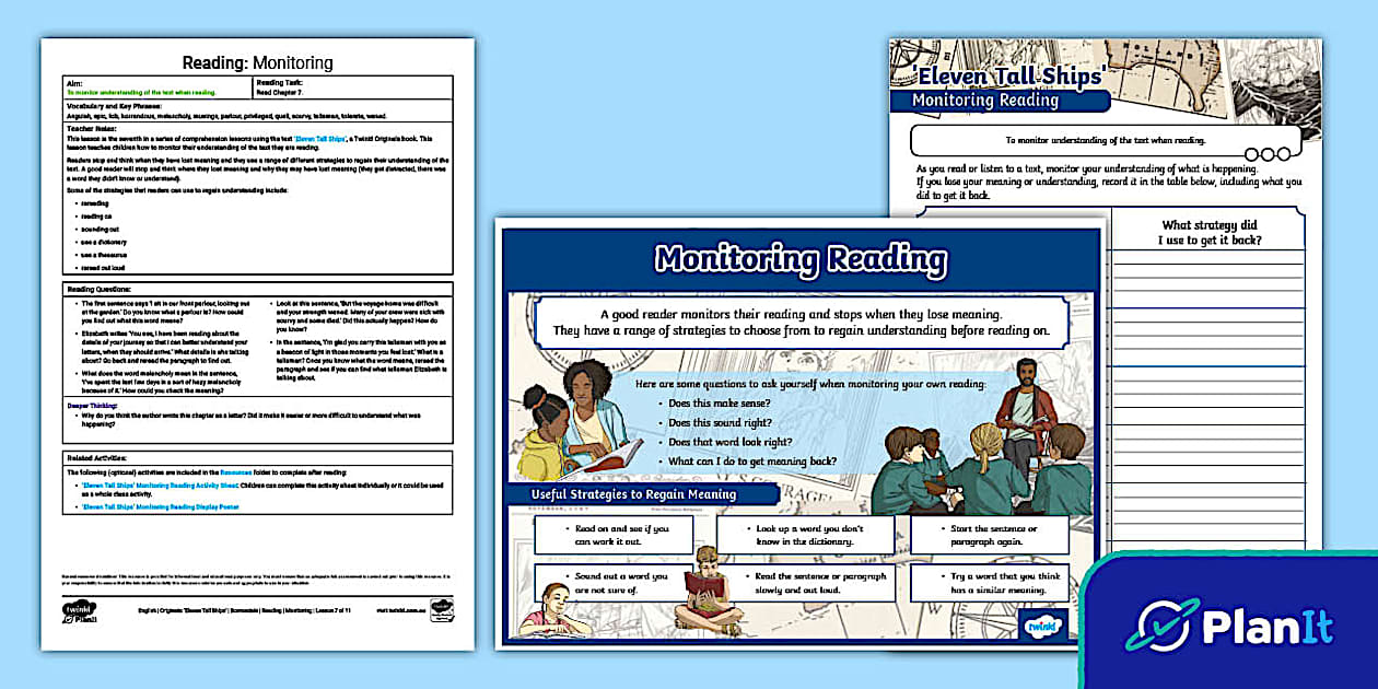 Year 5 'Eleven Tall Ships': Reading Lesson 7 (teacher made)